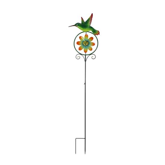 Direct International | Accents | 55 Inch Hummingbird Flower Kinetic ...